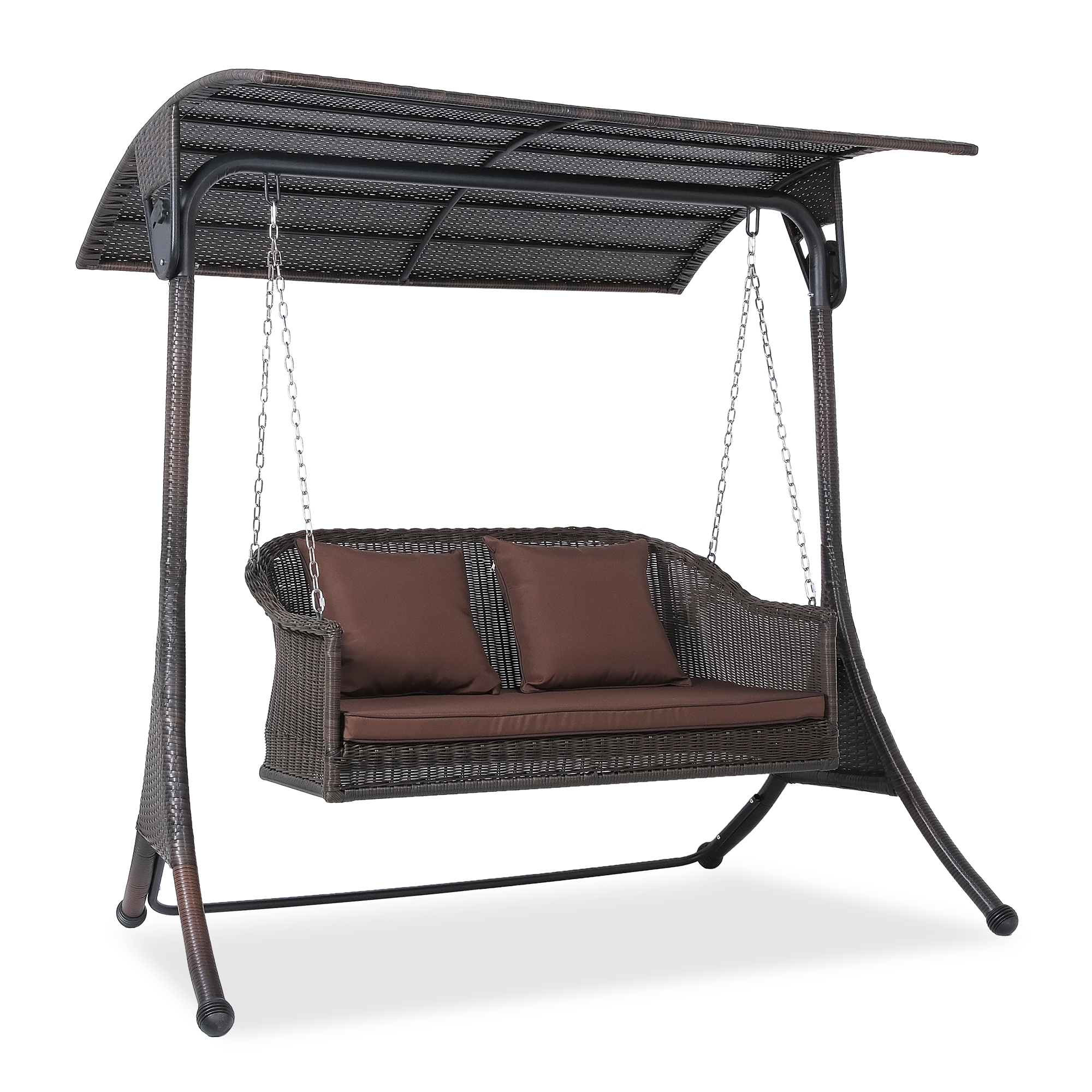 Altalena Hollywood Polyratten 2 posti altalena da giardino tetto apribile regolabile